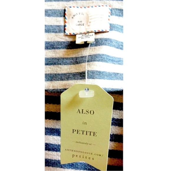 Anthropologie | Tops | 98 Anthropologie First Mate Top Large 1 12 Blue ...